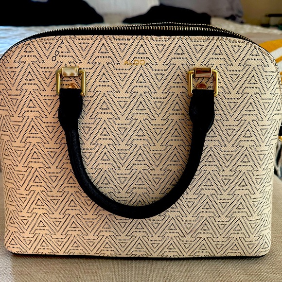 Aldo | Bags | Also Black And White Aldo Logo Pattern Handbag | Poshmark
